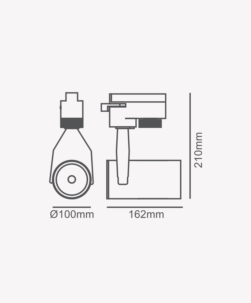 Spot de trilho 30W – Preto | 4000K - Opus LED